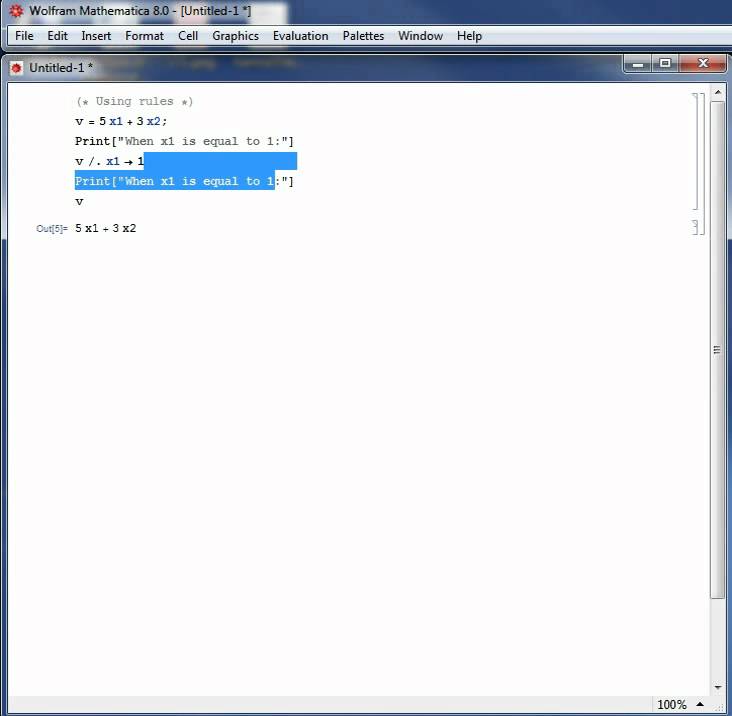 Mathematica Tutorial: Rules