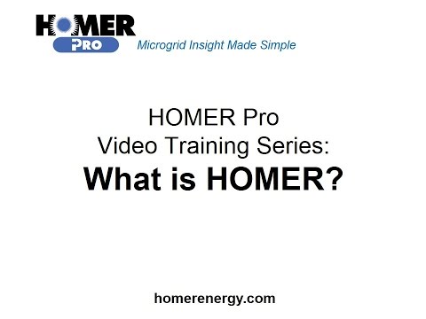 HOMER Renewable Energy Software Training - Welcome