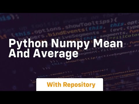 python numpy mean and average
