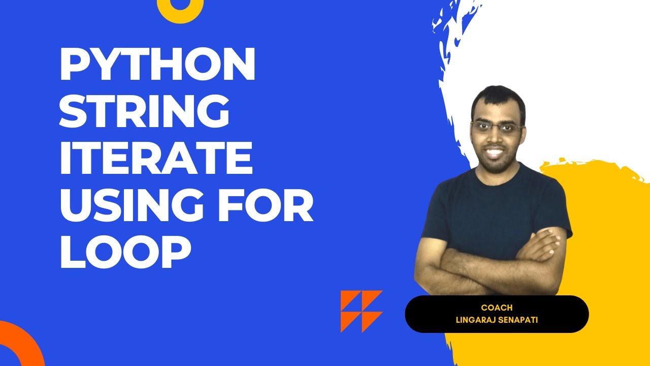 Python String Iterate Using For Loop #165 #LingarajTechhub