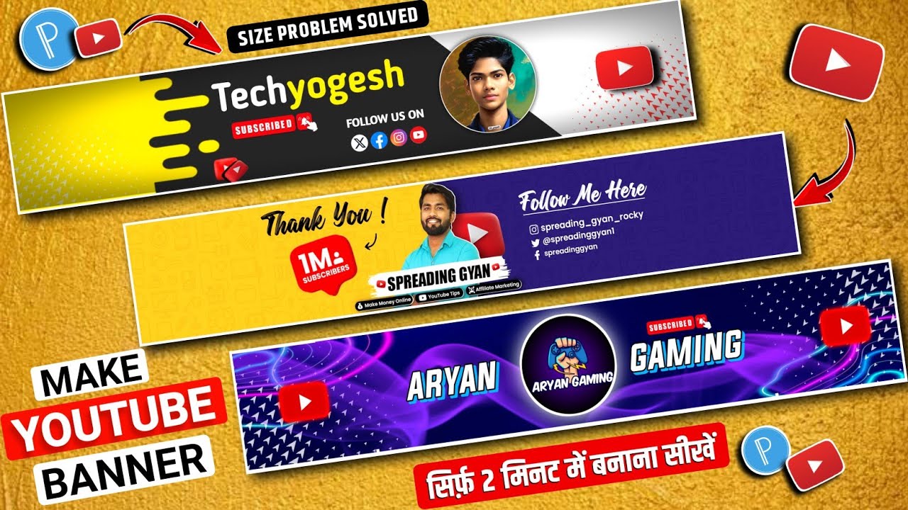 How to make a Youtube banner | New Banner Design🔥 | How to make a YouTube channel banner