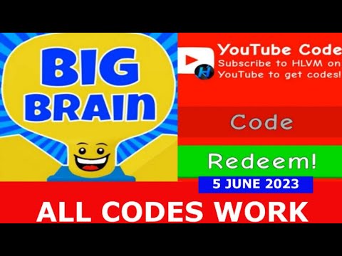 *ALL CODES WORK* Big Brain Simulator ROBLOX | June 5, 2023