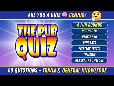60 Epic PUB QUIZ TRIVIA Questions - Prove You're a Genius!π