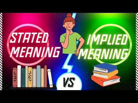 Stated and Implied Meanings in Communication