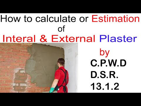Estimation of plaster by C.P.W.D DSR 13.1.2 || how to estimate plastering work