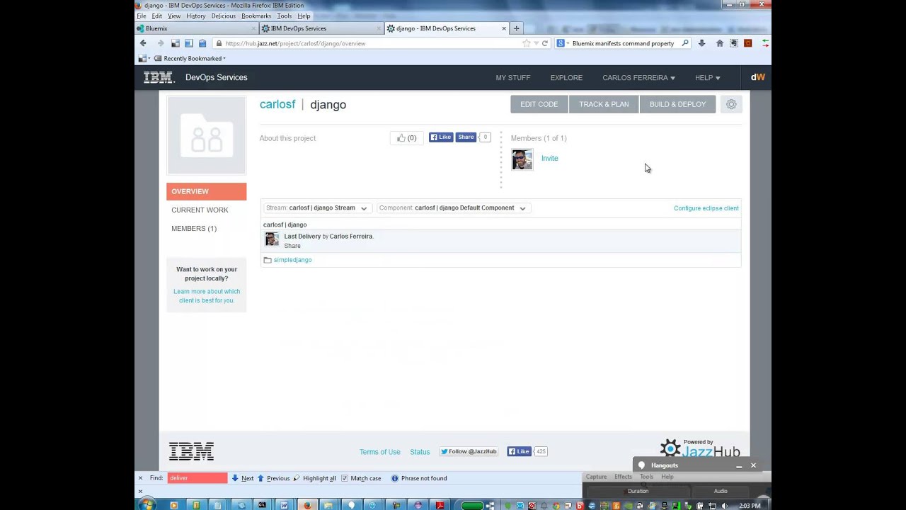 Bluemix DevOps Services Eclipse Client Setup and App Deploy Tutorial