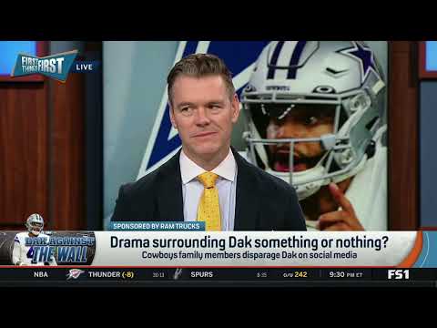FIRST THINGS FIRST Nick Wright reacts Cowboys family members disparage Dak on social media