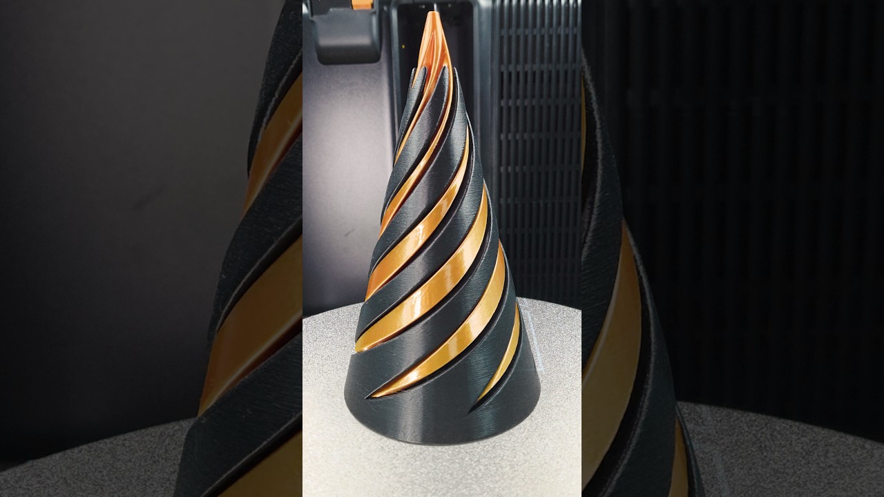 BAMBU LAB H2D 3D Printer Spiral Fidget Cone PLA #shorts  #3dprinting