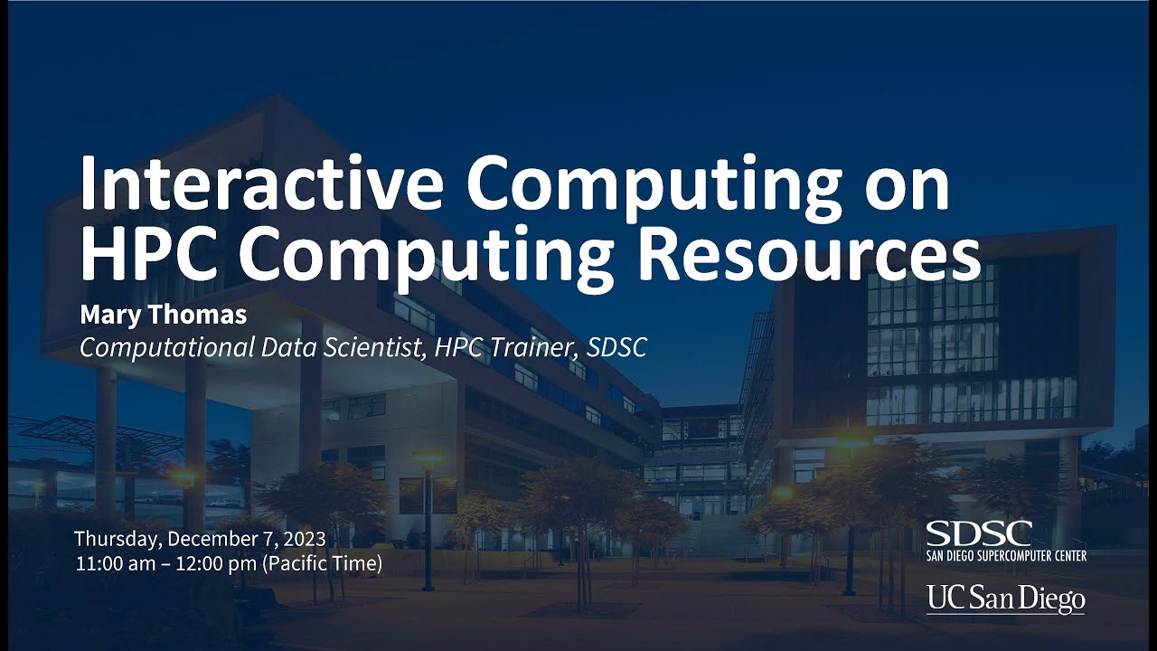Interactive Computing on High Performance Computing Resources