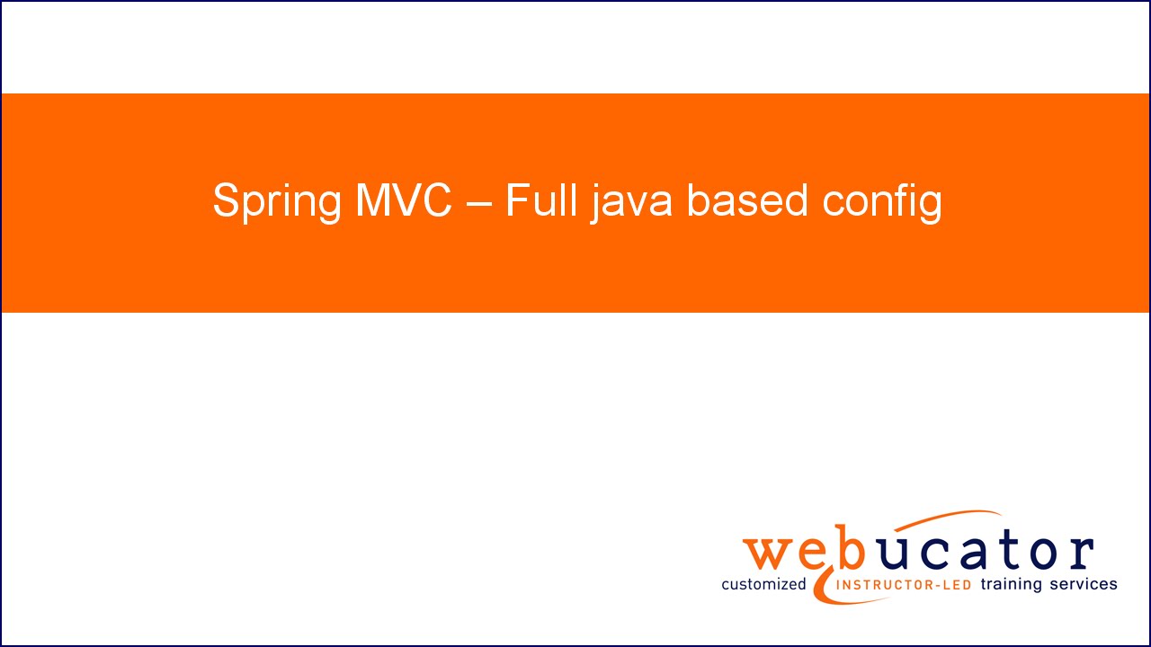 Spring MVC – Full java based config