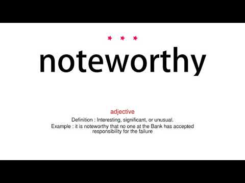 How to pronounce noteworthy - Vocab Today