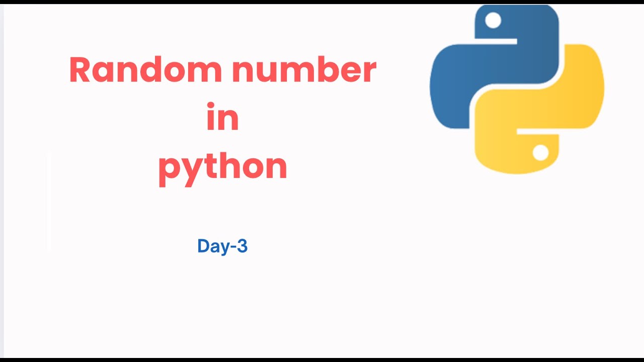 Random Number  generate in python (day3)python project for beginner