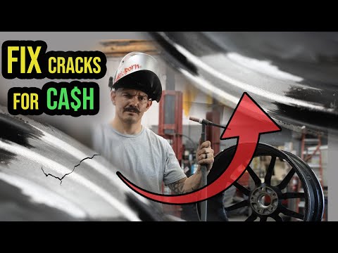 Fix cracked rims | Aluminum wheel repair for cash | how to make money with a welder | tig welding