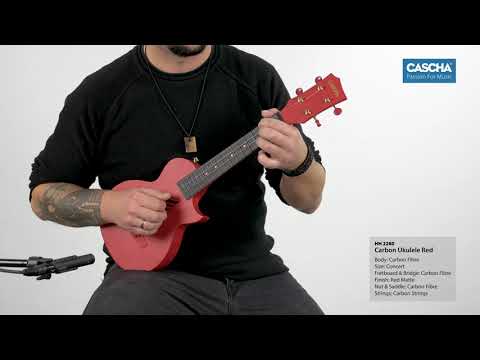 Cascha Carbon Fibre Ukulele Red HH 2280 - Sound Demo
