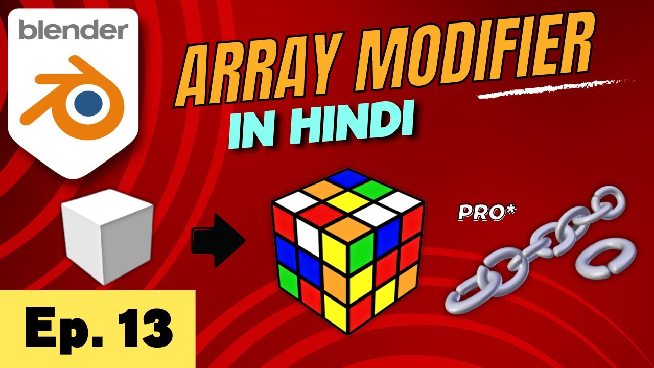Blender Tutorial in Hindi Ep-13: Array Modifier | Creating a Rubik's Cube