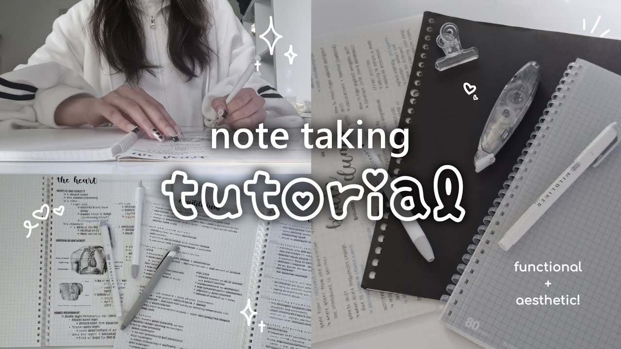 how i take aesthetic notes📓| tutorial, what stationery i use, my note taking methods