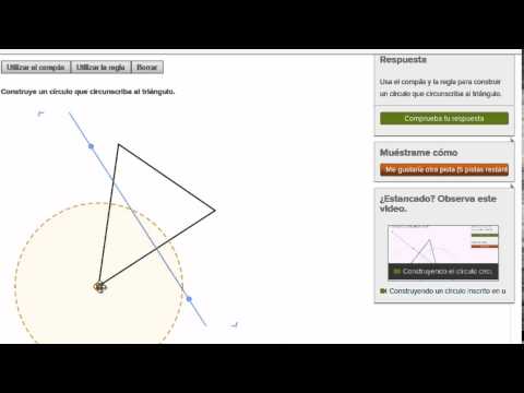 Construcciones geométricas: círculo que circunscribe a un triángulo ...