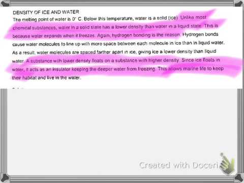 S2O1c Properties of Water