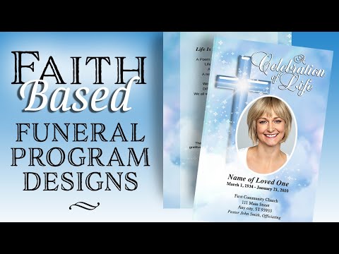 Christian Catholic Faith Based DIY Funeral Programs Templates