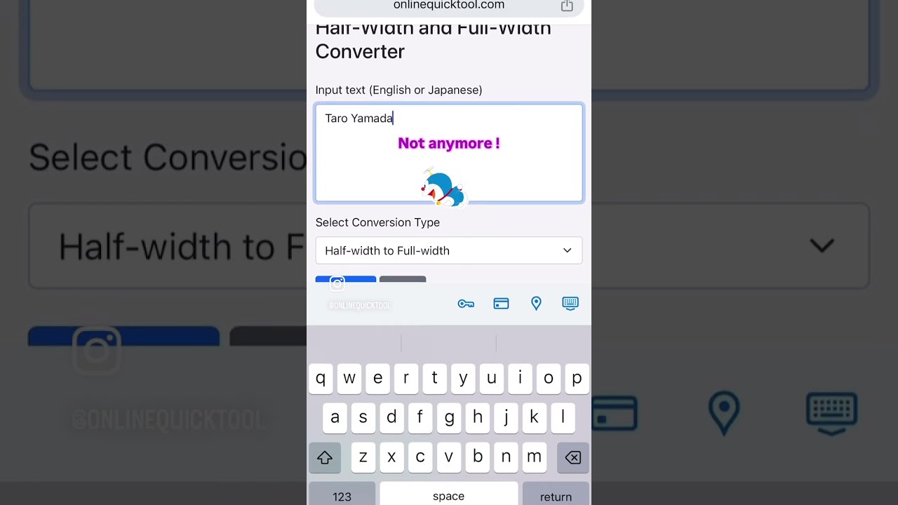 Struggling with Japanese forms? 📝🇯🇵 Half Width to Full Width Text Conversion Tool #onlinequicktool