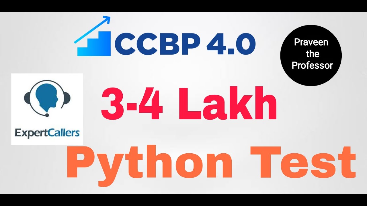 Expertcaller python test ccbp | ccbp jobs python test | python test