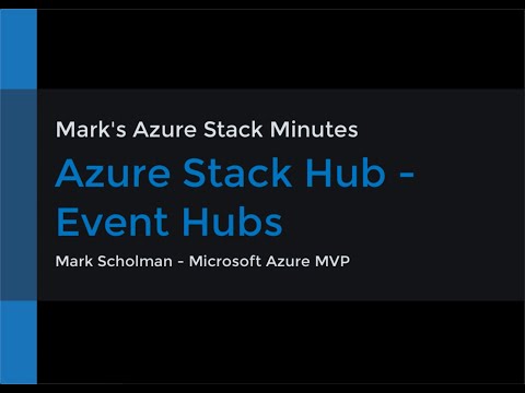 Azure Stack Hub - Event Hubs (Installation)
