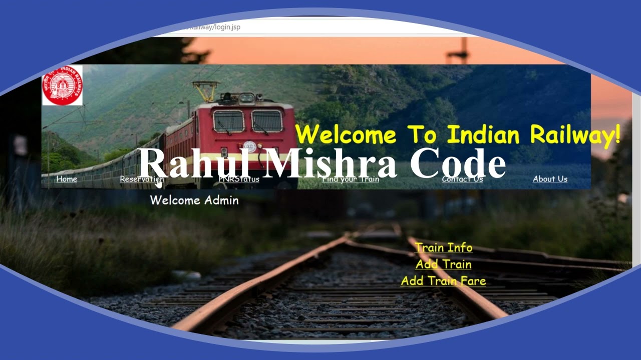 Railway Reservation System Project using java 2026