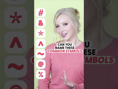 Can you name these common symbols in English?