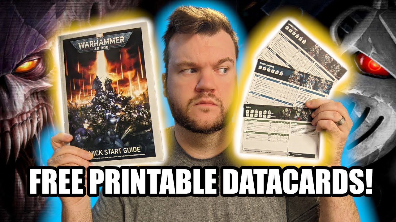 I made printable DATACARDS for EVERY ARMY in Warhammer 40k!