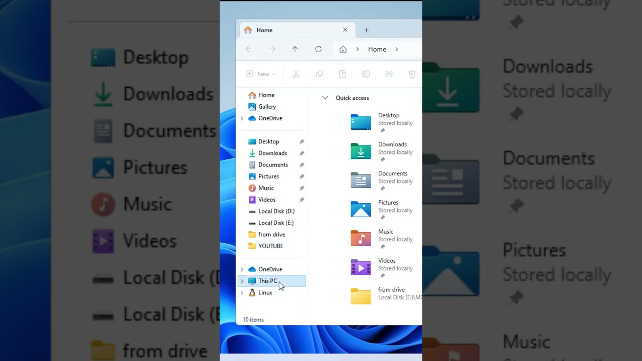 How to make windows 11 open file explorer to This PC instead of of Home  #windows #howto #tech