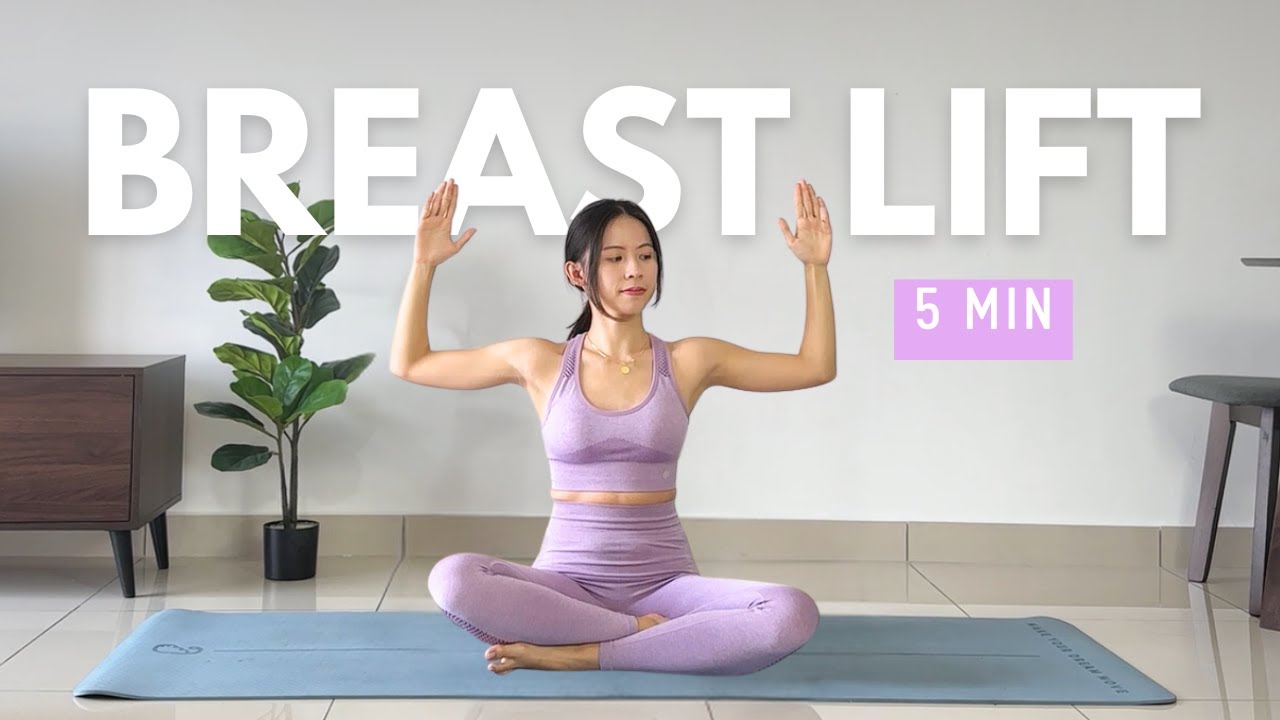 5 MINS Breast Workout | Lift and Firm Your Boob *Quick, No Jumping, No Push Ups*