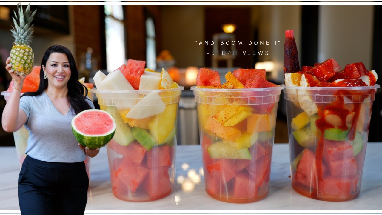 EASY Mexican Fruit Cup with Chamoy and Tajin | Fruit salad | No-Cook recipes