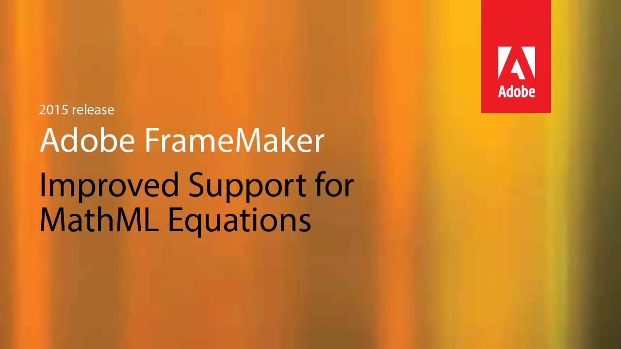 FrameMaker XML Author 2015: Improved support for inline MathML equations