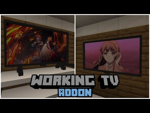 Working TV Addon | New update showcase | MC Bedrock