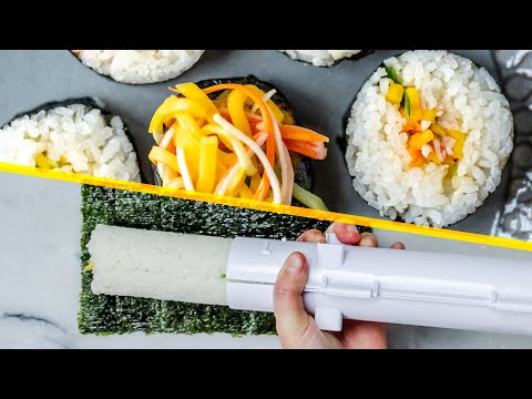 Kani Mango Salad Roll - How to roll with Bazooka Sushi Maker