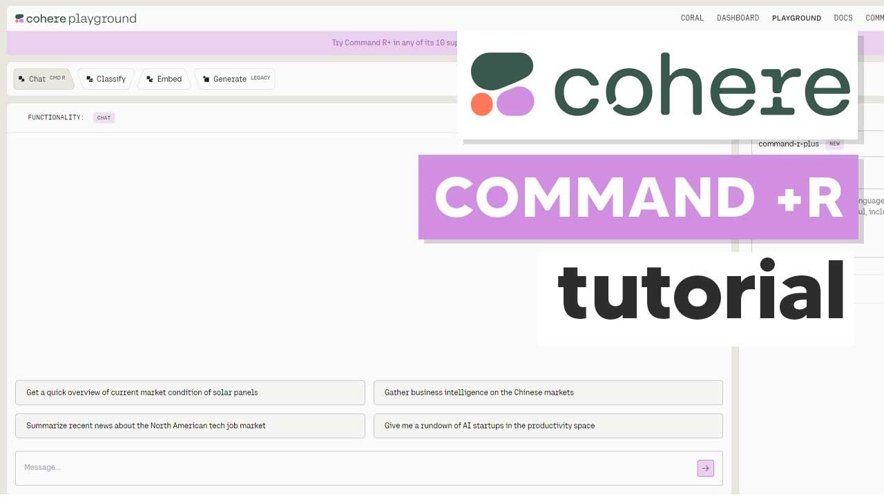How To Use Command R+ (Command R Plus) Command R Plus Tutorial
