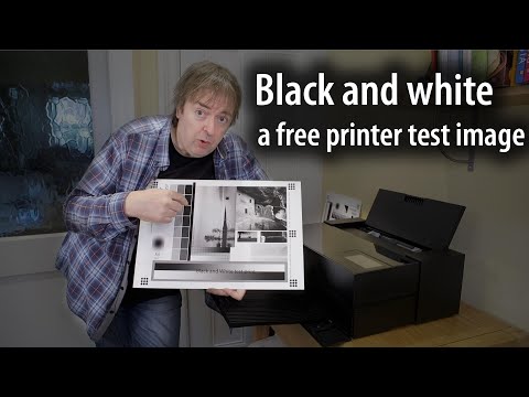 A free Black and White printer test image