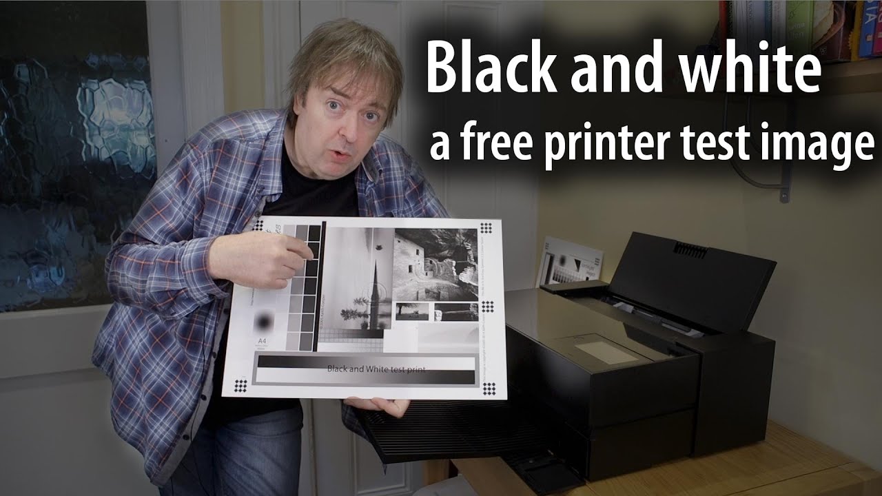 A free Black and White printer test image