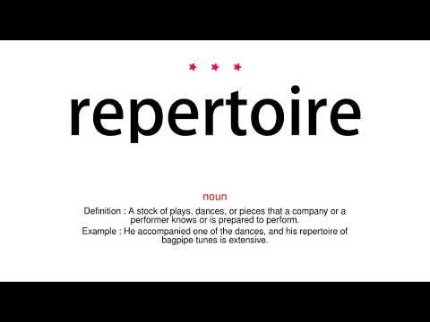 How to pronounce repertoire - Vocab Today