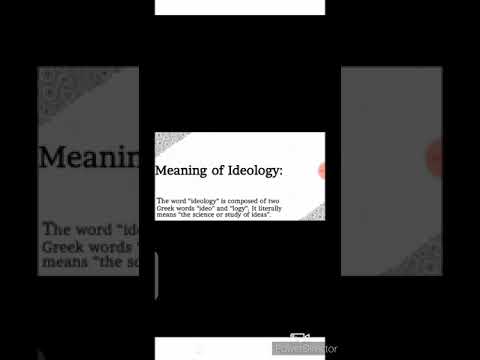Meaning of ideology. (knowledge for all with mahnoor)