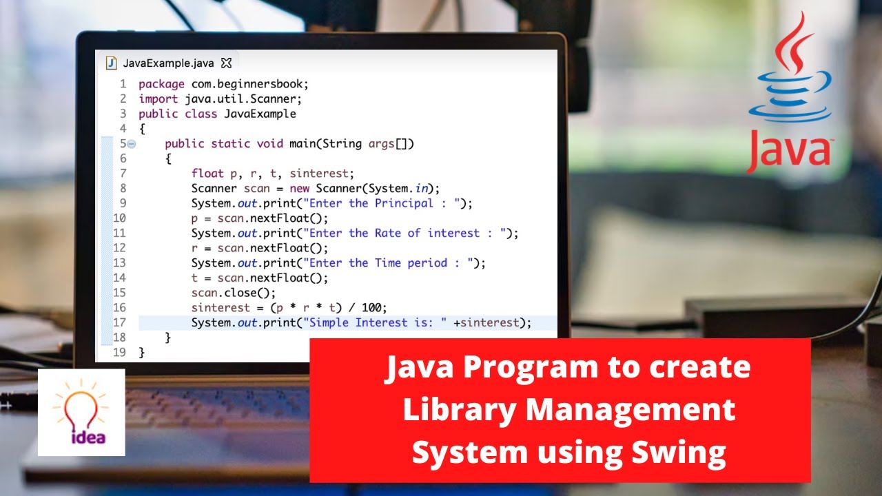 Java Program to create Library Management System using Swing | Java Project