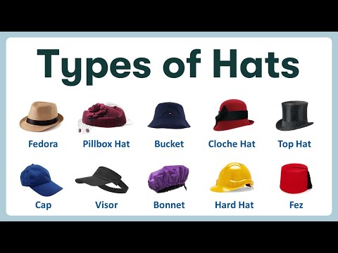 Types of Hats | Learning Name of Hats in English with Pronunciations and Pictures