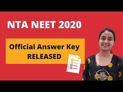 NTA Official Answer Key RELEASED | NEET 2020