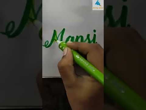 calligraphy of name mansi #art #youtube #viralshorts #shorts #youtubeshorts #calligraphy #trending