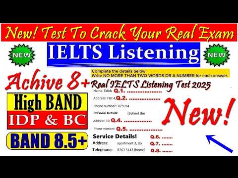 IELTS LISTENING PRACTICE TEST 2025 WITH ANSWERS | 17.03.2025
