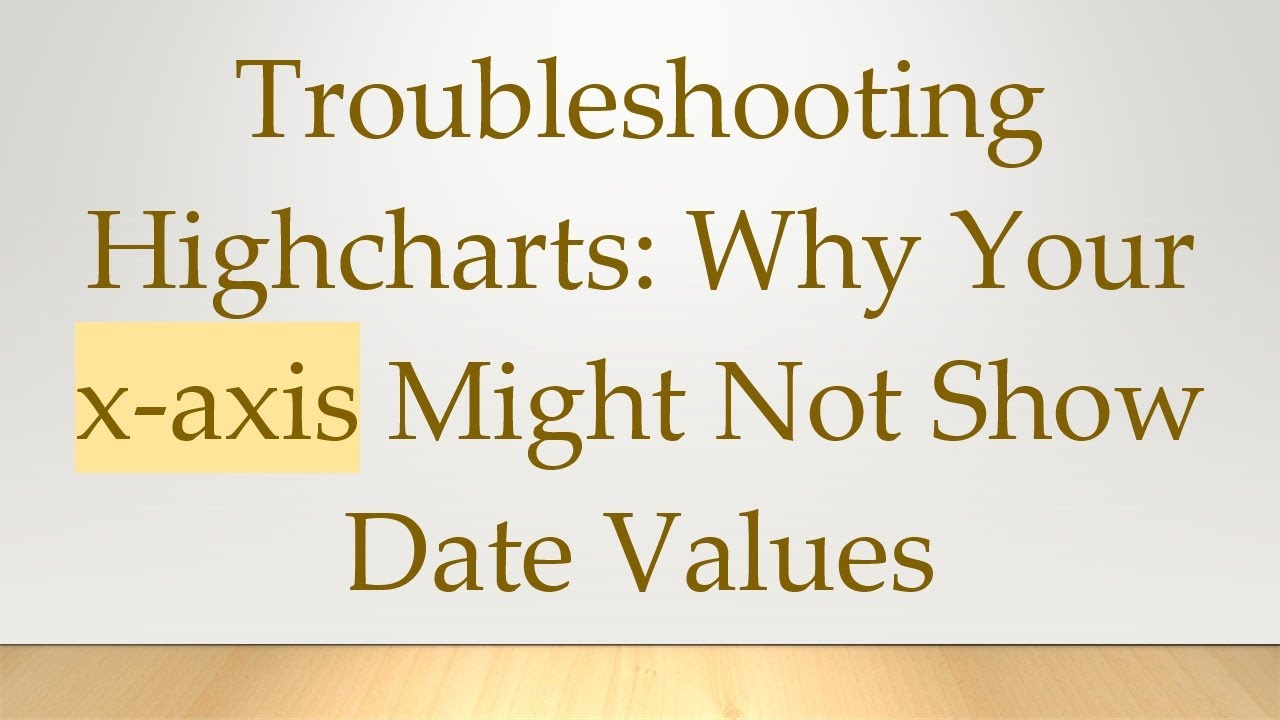 Troubleshooting Highcharts: Why Your x-axis Might Not Show Date Values