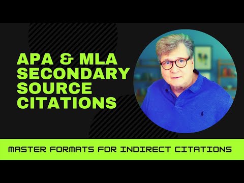 APA & MLA Secondary Source Citations -- Source-Within-a-Source 👇