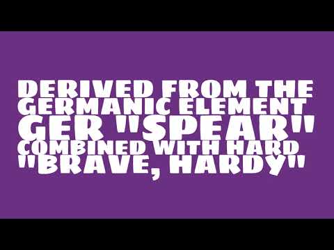 What does the name Gerard mean?