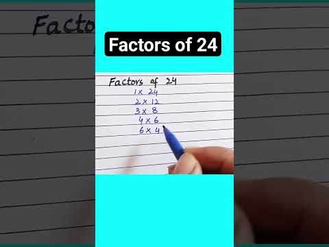 Factors of 24#shorts #factors #class #math #mathematics #education #mathstudent #mathsmemes