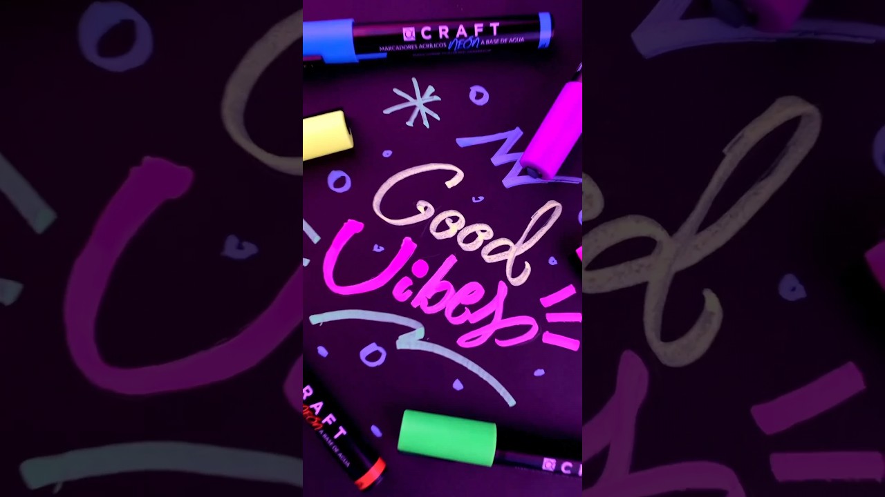 Qué fácil y divertido es crear con los marcadores acrílicos #Craft  ya probaste los tonos Neón? ✨